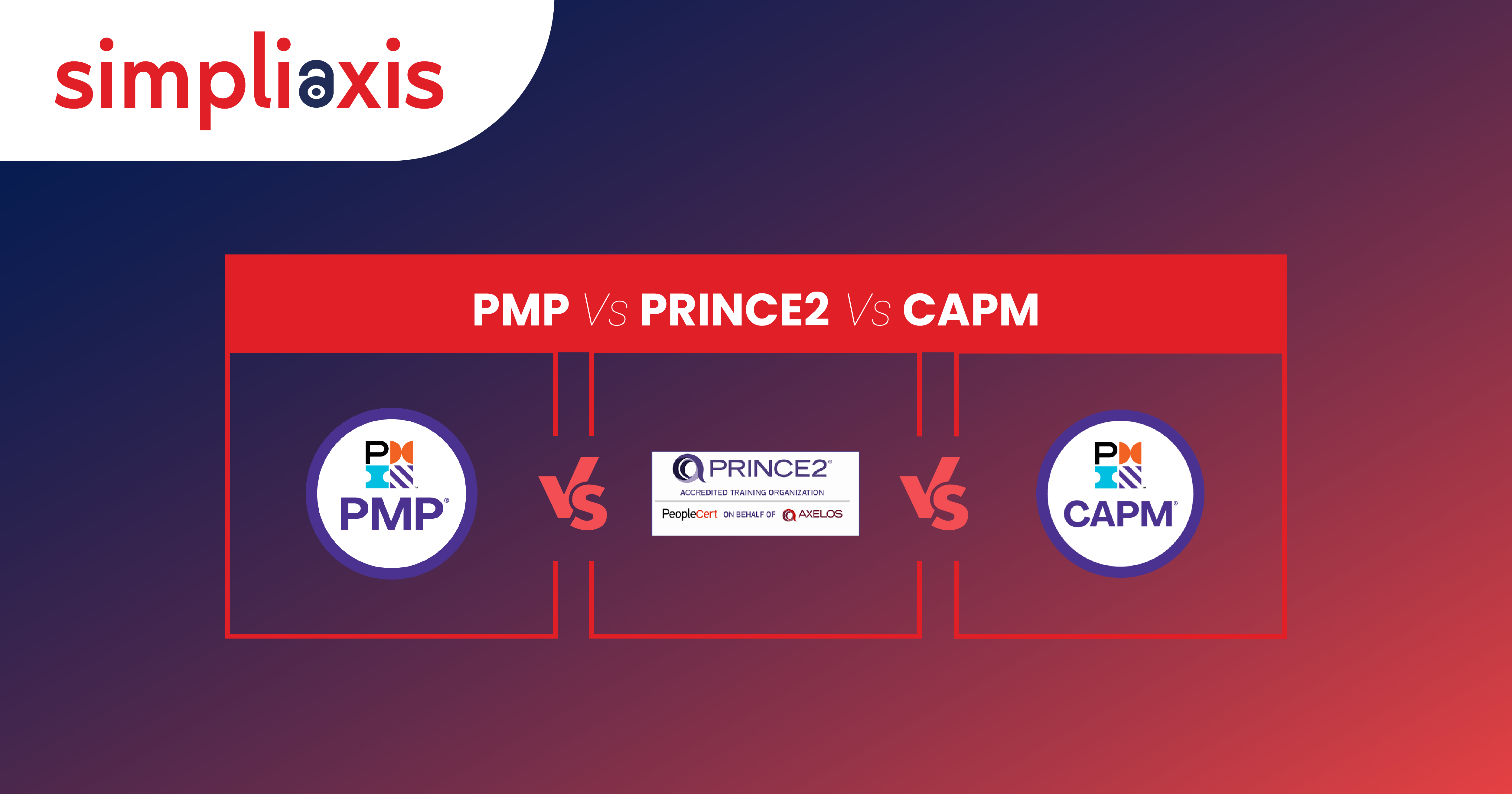 Key difference between PMP® vs. PRINCE2® vs. CAPM®
